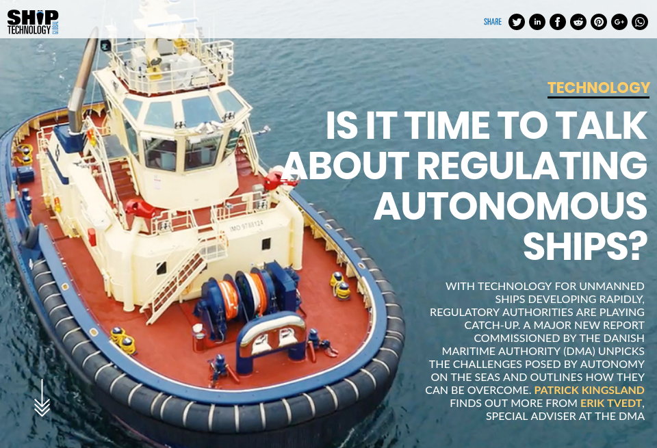 Is it time to talk about regulating autonomous ships? - Ship Technology ...