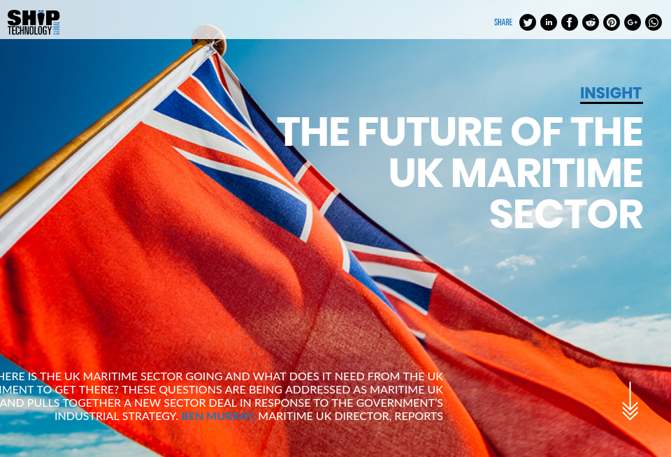 The future of the UK maritime sector - Ship Technology Global | Issue ...