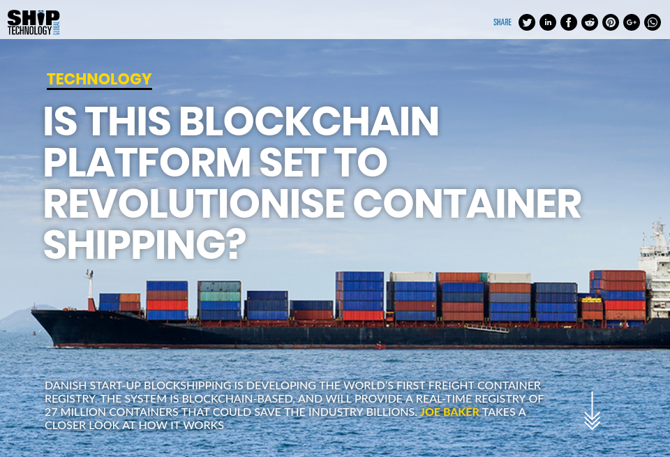 Is this blockchain platform set to revolutionise container shipping ...