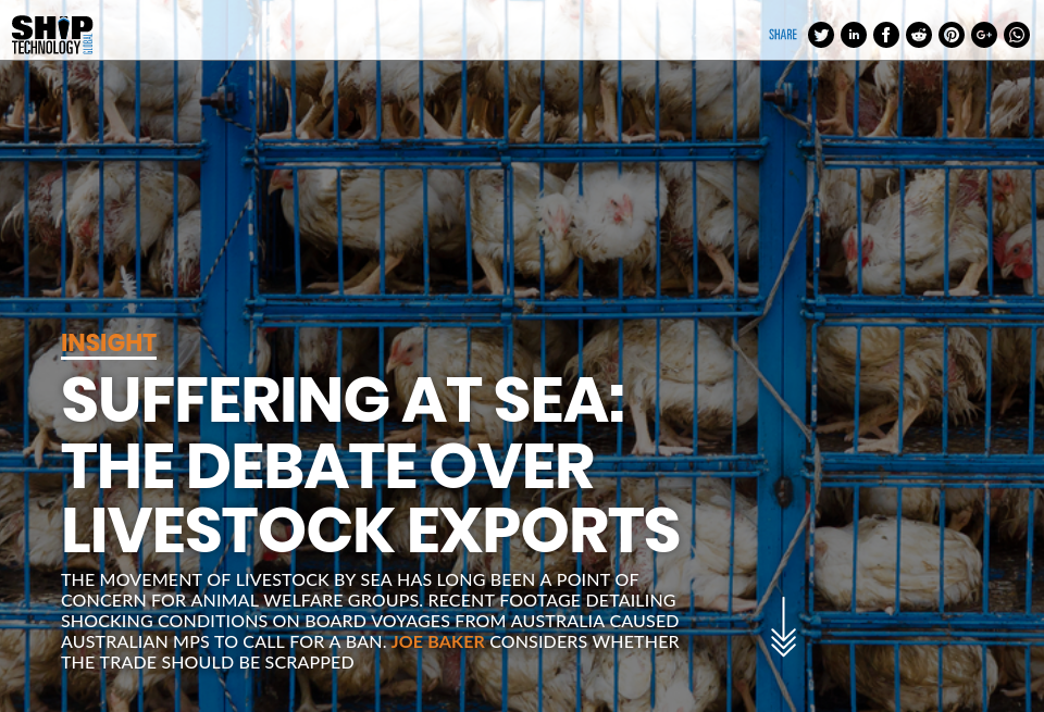 Suffering at sea: the debate over livestock exports - Ship Technology ...