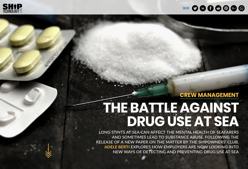 The battle against drug use at sea - Ship Technology Global | Issue 61 ...