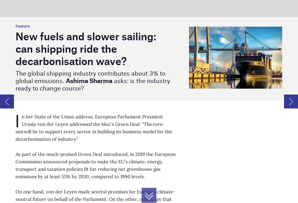 New fuels and slower sailing: can shipping ride the decarbonisation ...