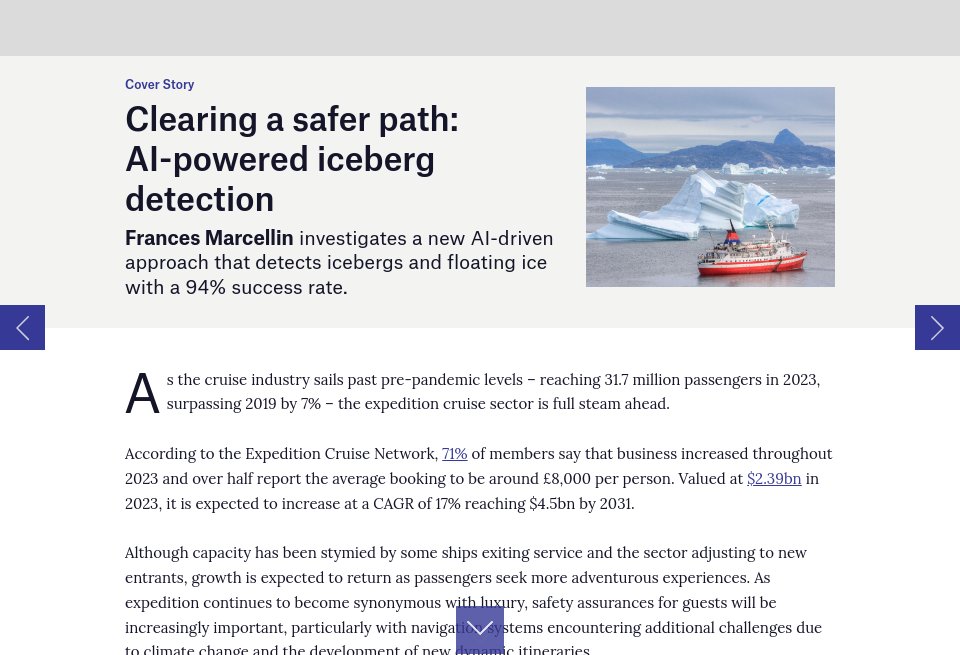 Clearing a safer path: AI-powered iceberg detection for the expedition ...