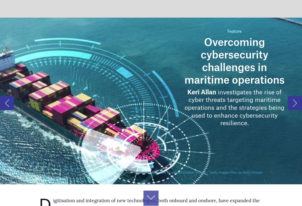 Overcoming cybersecurity challenges in maritime operations - Ship ...