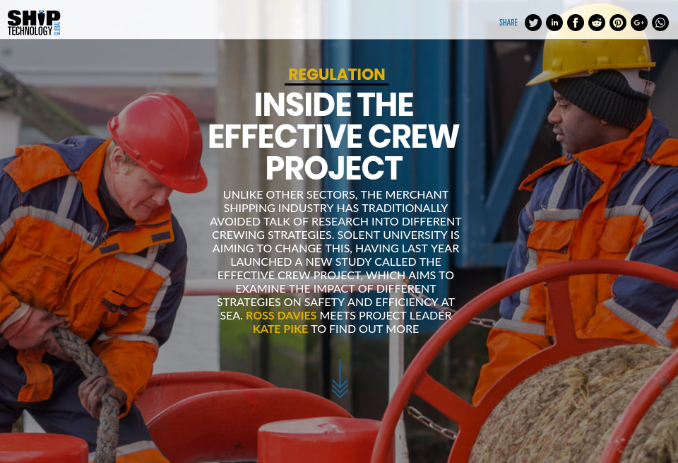 Inside the Effective Crew Project - Ship Technology Global | Issue 62 ...