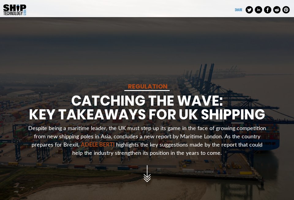 Catching the Wave: key takeaways for UK shipping - Ship Technology ...