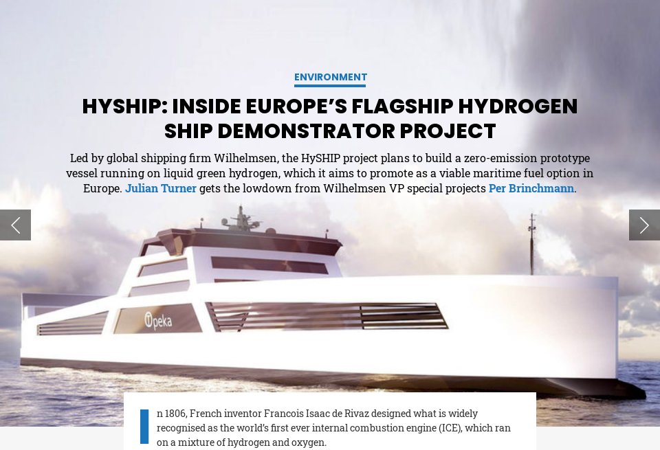 HySHIP: inside Europe’s flagship hydrogen ship demonstrator project ...