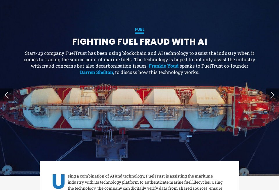 Fighting fuel fraud with AI - Ship Technology Global | Issue 80 ...