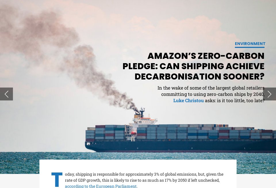 Amazon’s zero-carbon pledge: can shipping achieve decarbonisation ...