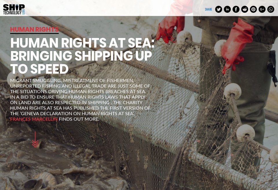 Human rights at sea: bringing shipping up to speed - Ship Technology ...