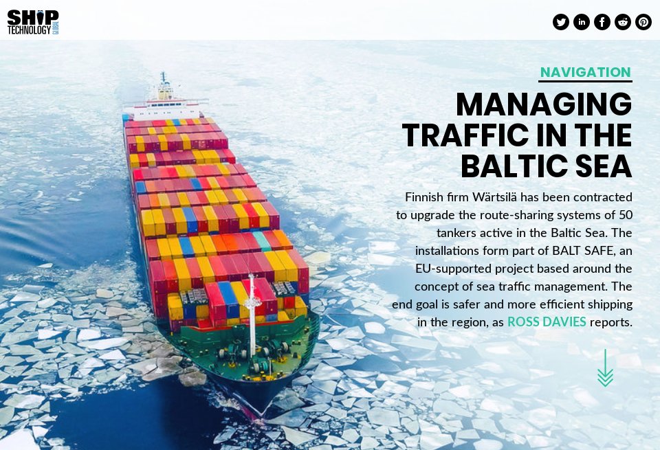 Managing traffic in the Baltic Sea - Ship Technology Global | Issue 71 ...