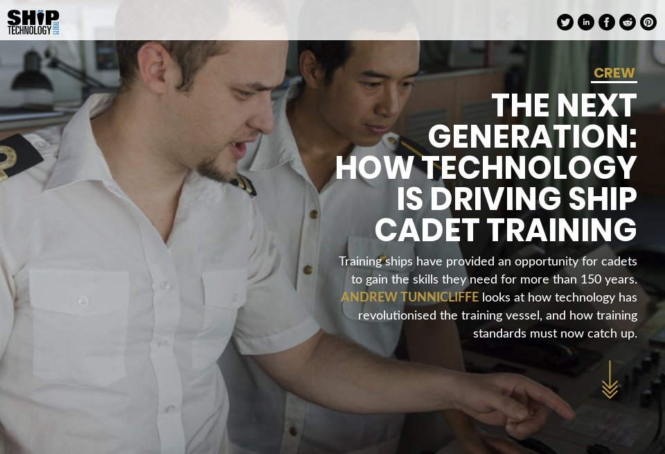 The next generation: how technology is driving ship cadet training ...
