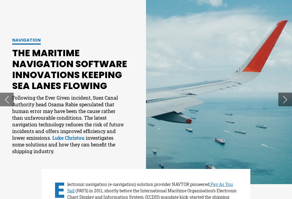 Innovations in maritime navigation software - Ship Technology Global ...
