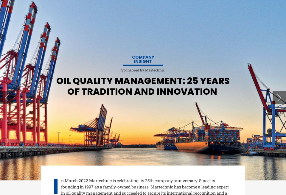 Martechnic Company Insight - Ship Technology Global | Issue 82 | June 2022