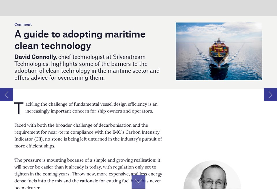 A guide to adopting maritime clean technology - Ship Technology Global | Issue 86 | June 2023