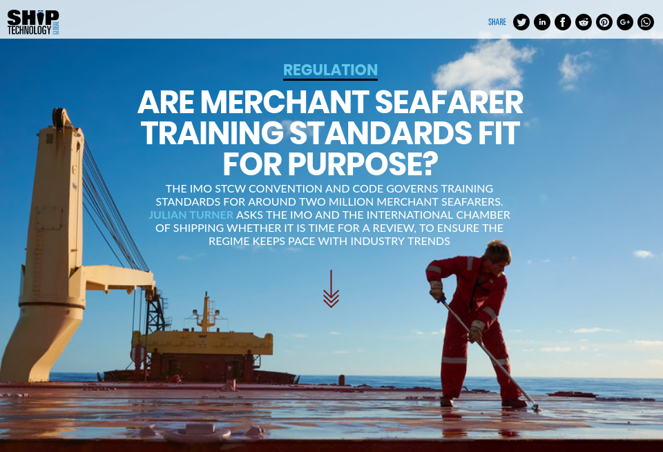Are merchant seafarer training standards fit for purpose? - Ship Technology Global | Issue 63 ...