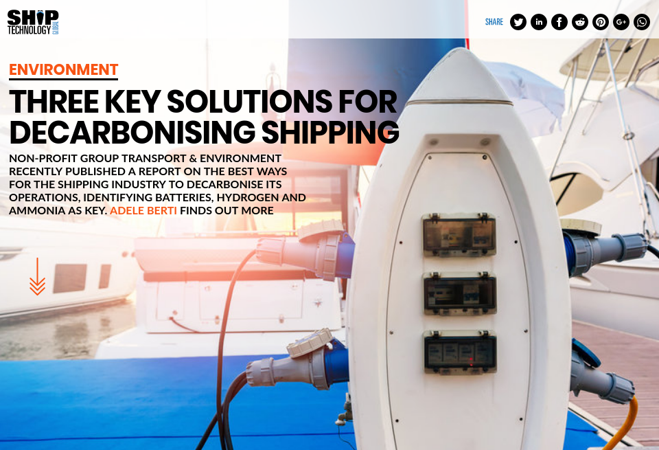 Three key solutions for decarbonising shipping - Ship Technology Global | Issue 63 | March 2019