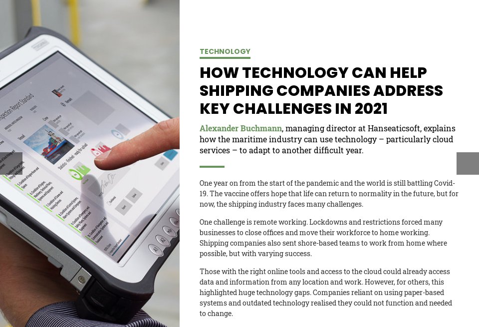 How technology can help shipping companies address key challenges in ...