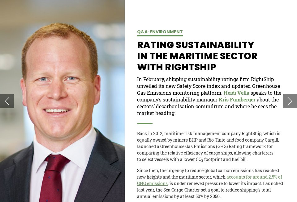 Rating sustainability in the maritime sector with RightShip - Ship ...