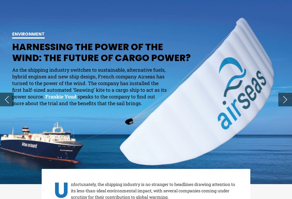 Harnessing the power of the wind: the future of cargo power? - Ship ...