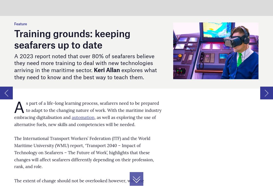 Training grounds: keeping seafarers up to date - Ship Technology Global ...
