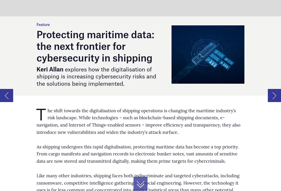 Protecting maritime data: the next frontier for cybersecurity in shipping - Ship Technology ...
