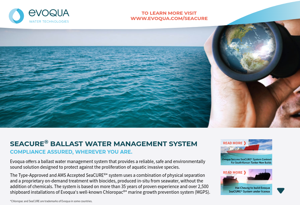 Evoqua Water Technologies - Ship Technology Global | Issue 54 | May 2018