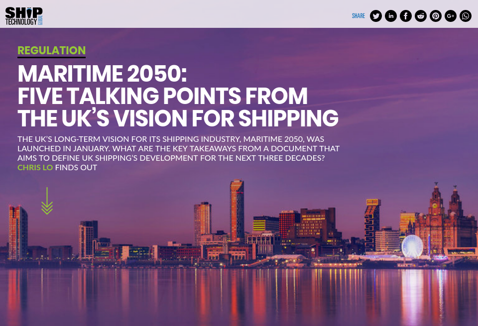 Maritime 2050: five talking points from the UK’s vision for shipping ...