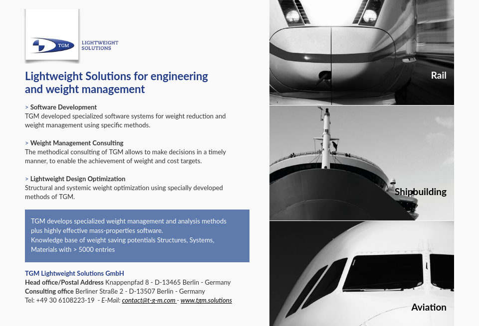 TGM Lightweight Solutions - Ship Technology Global | Issue 64 | May 2019
