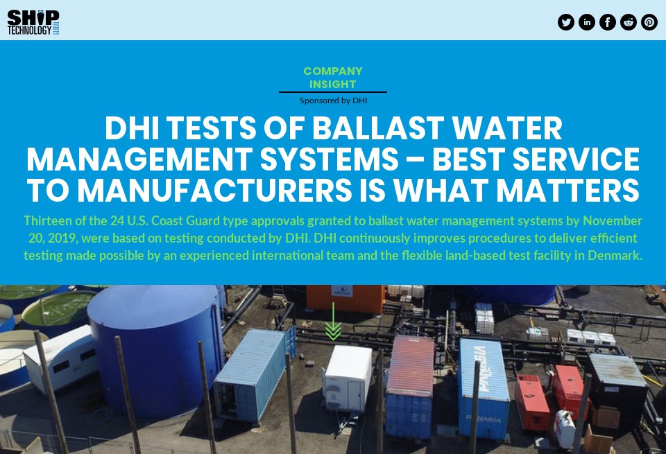 DHI Company Insight - Ship Technology Global | Issue 70 | May 2020