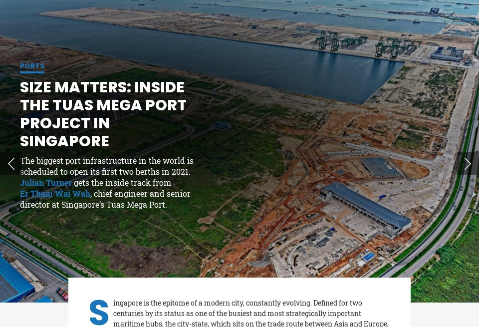 Size matters: inside the Tuas Mega Port project in Singapore - Ship ...