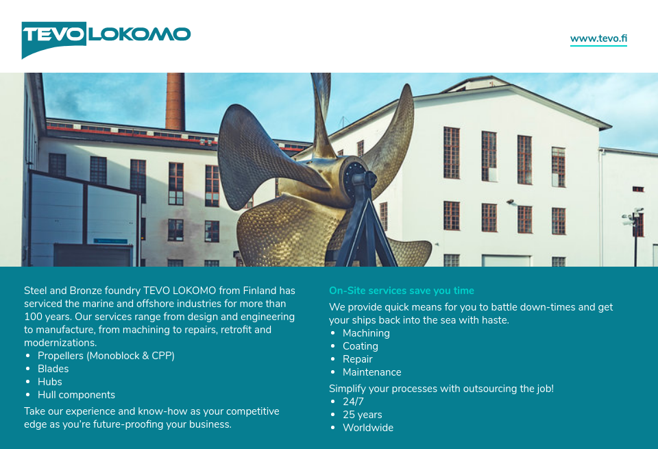 Tevo - Ship Technology Global | Issue 60 | November 2018