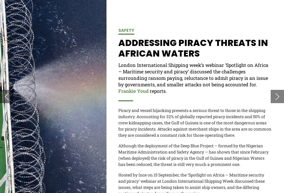 Addressing piracy threats in African waters - Ship Technology Global ...