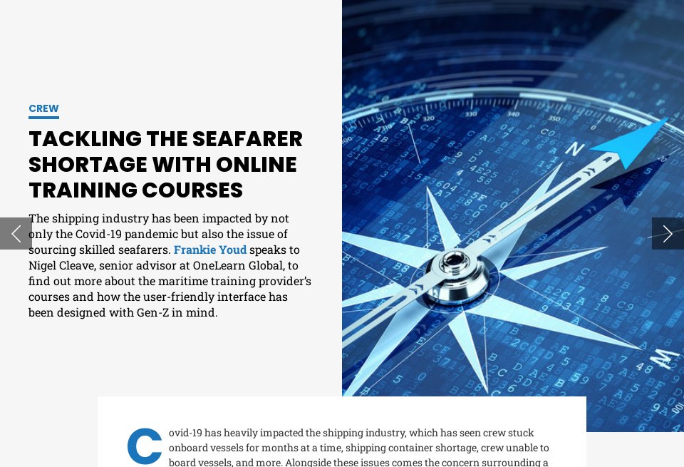Tackling the seafarer shortage with online training courses - Ship ...