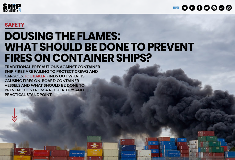 Dousing the flames: what should be done to prevent fires on container ...