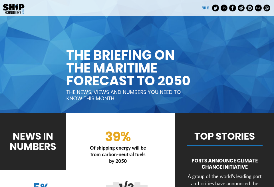 The briefing on the maritime forecast to 2050 - Ship Technology Global ...