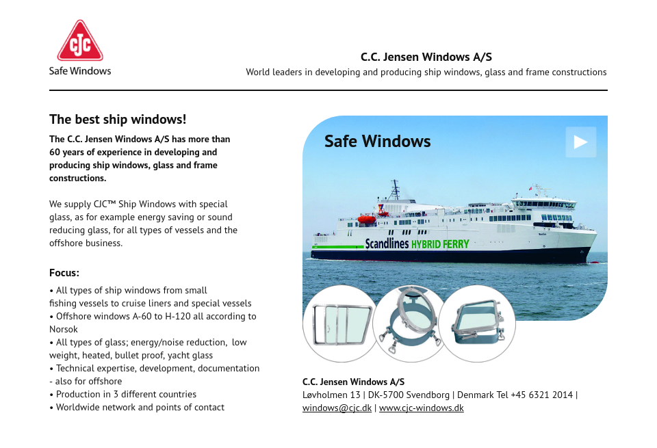 C.C. Jensen Windows AS - Ship Technology Global | Issue 66 | September 2019