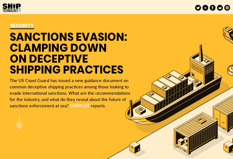 Sanctions evasion: clamping down on deceptive shipping practices - Ship ...