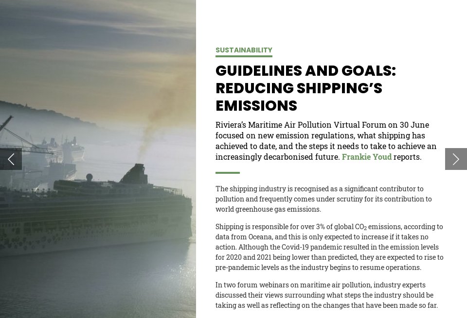 Guidelines and goals: reducing shipping’s emissions - Ship Technology ...