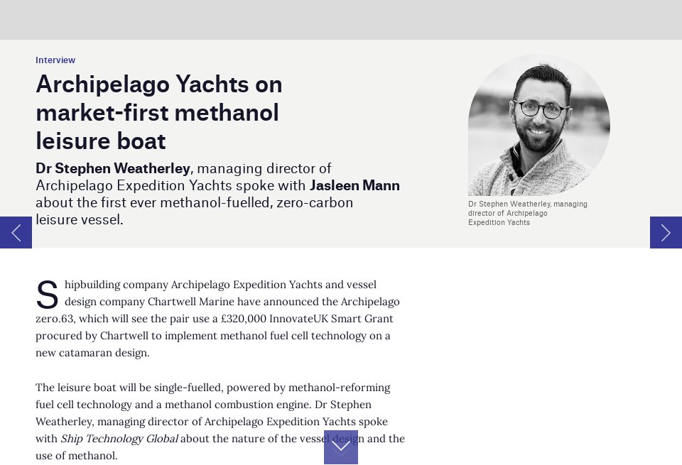 Archipelago Yachts on market-first methanol leisure boat - Ship ...