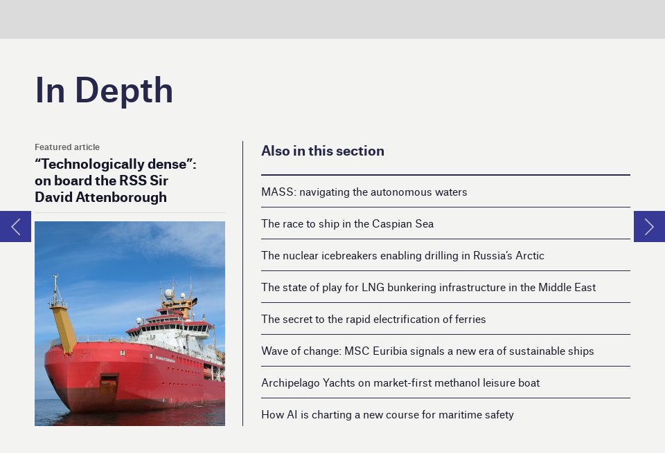 In Depth - Ship Technology Global | Issue 87 | September 2023