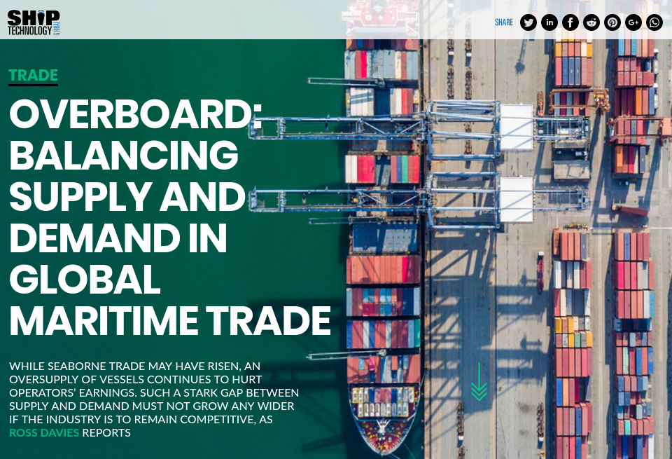 Overboard: balancing supply and demand in global maritime trade - Ship ...