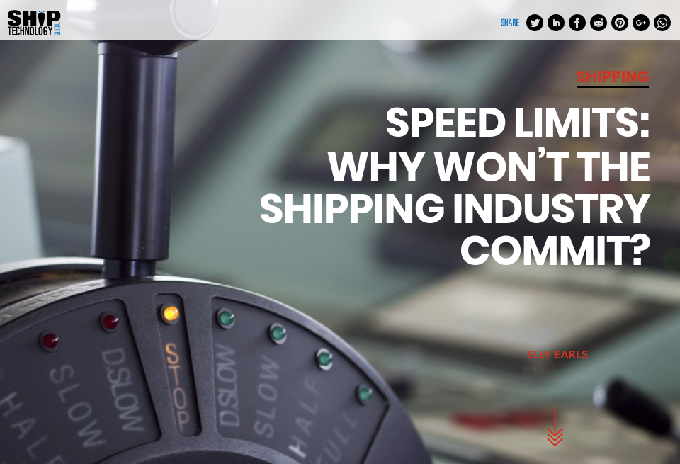 Speed limits: why won’t the shipping industry commit? - Ship Technology ...
