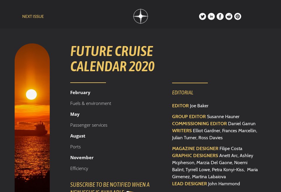 FC Calendar 2020 - Ship Technology Global | Yearbook 2019
